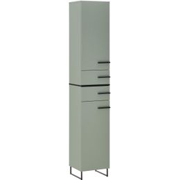 Hochschrank BASIC BY BALCULINA "Palermo, BxHxT 35x194x33 cm", schilfgr&uuml;nfarben, B:35cm H:194cm T:33cm, Holzwerkstoff, Schr&auml;nke, Hochschrank, Breite 35cm, Softclose, Metallf&uuml;&szlig;e
