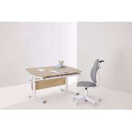 Schubkasten Paidi "Unterbau aus Metall", silberfarben, B:78,2cm H:3,8cm T:37,8cm, Metall, Schubladen, Schubkasten, Selbsteinzug, Schreibtischschublade