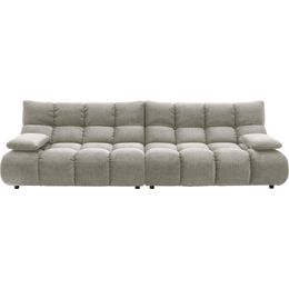 4-Sitzer Home Affaire, B:290cm H:85cm T:108cmsilber, Sofas, "Cozy Bubble, mit klappbaren Armlehnen, Breite 290cm", mit eleganter Steppung,