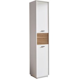 Hochschrank, B:38cm H:191cm T:35cmwei&szlig;, evoke eichefarben, BASIC BY BALCULINA, FSC-zertifizierter Holzwerkstoff, Badezimmer, Schr&auml;nke, "Liguria B/H/T