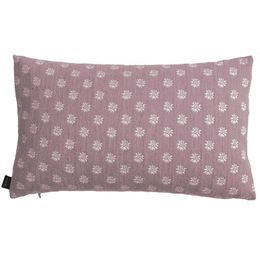 Dekokissen Pad "EDEL, Made in Europe", rosa (rose, gemustert), B:50cm L:30cm, Obermaterial: 64% Baumwolle, 18% Polyacryl, 12% Polyester, 4% Wolle, 2% Viskose, Dekokissen_Sitzkissen_Kissenh&uuml;llen, Kissenbezug ohne F&uuml;llung, Motiv Edelwei&szlig;, 1 St&uuml;ck, 30x50cm & 45x45 cm