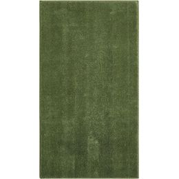 Teppich ANDIAMO "Arezzo", dunkelgr&uuml;n, B:60cm H:16mm L:110cm, Polyester, Teppiche, Teppich, Uni Farben, weicher Flor, waschbar, ideal im Wohnzimmer & Schlafzimmer