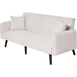 Schlafsofa Jahnke, B:191cm H:83cm T:84cmsanftes wei&szlig;, Wohnzimmer, Sofas, "CHILLAX DOT", mit Relax-und Schlaffunktion, inkl. Kissen, Breite 191 cm