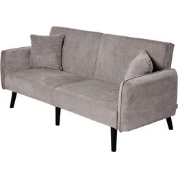Schlafsofa Jahnke, B:191cm H:83cm T:84cmplatingrau, Wohnzimmer, Sofas, "CHILLAX DOT", mit Relax-und Schlaffunktion, inkl. Kissen, Breite 191 cm