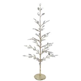 Kunstbaum I.GE.A. "Dekobaum mit Acryl-Steinchen", champagner, B:25cm H:51cm L:25cm, Metall, Kunstpflanzen, und Glimmer Weihnachtsbaum Christbaum Weihnachtsdeko