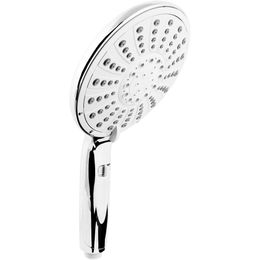 Handbrause CORNAT "150 mm Kopfdurchmesser - 5 Strahlarten: Normal-, Soft- & Massagestrahl", chrom, B:15,2cm H:29,5cm T:5,6cm, Duschk&ouml;pfe, Handbrause, verchromt - Wasserstop & Anti-Kalk