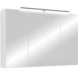 Spiegelschrank ByLiving "Serie Spree, in vielen Breiten erh&auml;ltlich", wei&szlig;, B:90cm H:60cm T:15cm, FSC-zertifizierter Holzwerkstoff, Schr&auml;nke, Spiegelschrank, Soft-Close, LED Beleuchtung mit Schalter- und Steckdosenbox