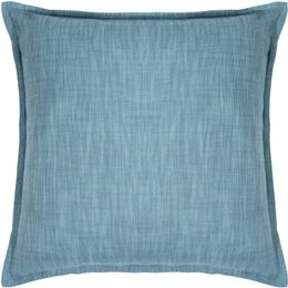 Dekokissen Pad "Reflex", blau, unifarben, B:40cm L:40cm, Baumwolle, Dekokissen_Sitzkissen_Kissenh&uuml;llen, einzigartiges Design, Kissenh&uuml;lle ohne F&uuml;llung, 1 St&uuml;ck