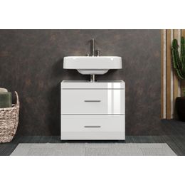 Waschbeckenunterschrank Welltime "Avena", wei&szlig;, B:60cm H:56cm T:34cm, Holzwerkstoff, MDF, Schr&auml;nke, Waschbeckenunterschrank, Waschtisch mit 2 Schubk&auml;sten &ndash; (B/T/H) 60/34/56 cm
