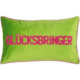 Dekokissen Pad "LETTERS", hot pink, schriftzug, B:50cm L:30cm, Obermaterial: 100% Polyester, Dekokissen_Sitzkissen_Kissenh&uuml;llen, farbige Keder, mit Schriftzug, verschiedene Gr&ouml;&szlig;en