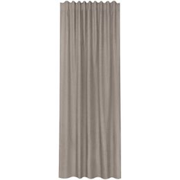 Gardine "Fatima", hellgrau, B:140cm H:245cm, Polyester, HOME LIVING BY GERSTER, Gardinen, Gardine, SB-Schal "Fatima" mit Kombiband