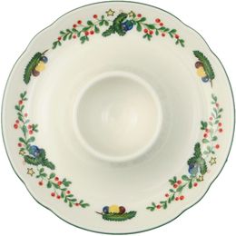 Eierbecher Seltmann Weiden "Marieluise Weihnachten", bunt, H:2,5cm Ø:12,5cm, Porzellan, Eierbecher, Frühstück, Becher mit Ablage