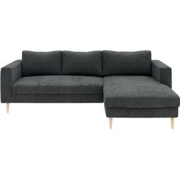 Ecksofa Trendmanufaktur, B:232cm H:81cm T:161cmdunkelgrau, Wohnzimmer, Sofas, "Amazing, wahlw. mit Schlaffunktion & Bettkasten, Fu&szlig; Buche lackiert",