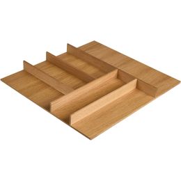 Besteckeinsatz Nobilia, eiche, B:52,8cm H:4,9cm T:47,2cm, Massivholz, Schubladeneins&auml;tze, Besteckeinsatz, Nobilia Zubeh&ouml;r