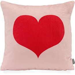 HOCK Dekokissen H.O.C.K. "Sweet-Heart", rosa, rot, herz, B:45cm H:10cm L:45cm, Polyester, Dekokissen_Sitzkissen_Kissenh&uuml;llen, Dekokissen inkl. F&uuml;llung, 45x45cm, Herzmotiv, Herz