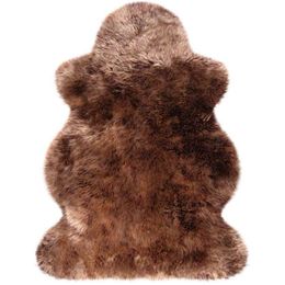 Fellteppich Heitmann Felle, B:73cm H:70mm L:110cmbraun, Lammfell, Teppiche, "Lammfell farbig - Premium Qualität", echtes Austral. Lammfell, besonders