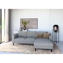 Ecksofa Home Affaire, B:232cm H:83cm T:161cmschlamm, 100% Polyester, Wohnzimmer, Sofas, "Booster II, whlw. mit Schlaffunktion & Bettkasten, Fu&szlig;