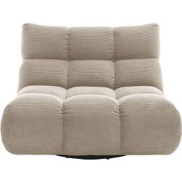 1,5-Sitzer Home Affaire, B:112cm H:85cm T:108cmsand, 95% Polyester, 5% Nylon, Sofas, "Cozy Bubble, 360 drehbarer Sessel, Breite 107cm", mit eleganter