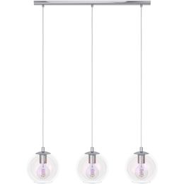 Eglo H&auml;ngeleuchte "ARISCANI 2 Pendellampe - Stahl - E27 - 3X60W - IP20", chrom, 3, H: 110cm, 1 Stk., Leuchten, H&auml;ngelampe, Deckenlampe, Wohnzimmer, Esszimmer, L76,5 x B16,5 x H110cm, H&auml;ngeleuchte
