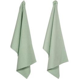 Geschirrtuch Pad "FIORA VS. LEDA", gr&uuml;n (mint), B:50cm H:1cm L:70cm T:50cm, 100% Baumwolle, Geschirrt&uuml;cher, Geschirrtuch, 100% Baumwolle, 50x70 cm, Uni Farben
