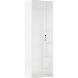 Mehrzweckschrank Rauch, B:69cm H:210cm T:41cmalpinwei&szlig;, hochglanz wei&szlig;, griffe graumetallic, Holzwerkstoff, K&uuml;che, Schr&auml;nke, "Garderobe