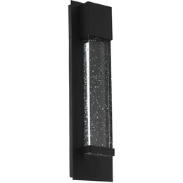 Eglo Wandleuchte "Villagrazia Wandlampe, Au&szlig;eneleuchte aus Alu und Glas, IP44, Lampe", schwarz, 2, H: 30cm, 1 Stk., Leuchten, Wand-/Deckenleuchte - L12 x H30 x AL7 cm - schwarz - 2X3,3W inkl., Wandleuchte