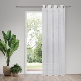 Gardine "Eleonora", sanftes wei&szlig;, B:140cm H:245cm, Polyester, HOME LIVING BY GERSTER, Gardinen, Gardine, SB-&Ouml;senschal "Eleonora"