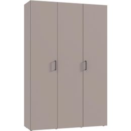 Kleiderschrank wimex "Mugano,in 3 Breiten, 2 Tiefen, viele Farben, Made in Germany", schwarz (saharagrau, griffe schwarz), Schränke, Saharagrau, B/H/T: 120cm x 185cm x 40cm, Ohne Spiegel, Premium, Holzwerkstoff, Kleiderschrank, mit kurzen Griffen aus Metall, B:120cm H:185cm T:40cm