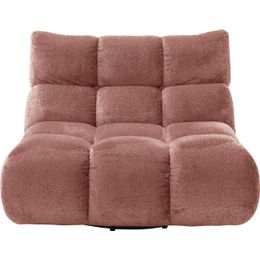 1,5-Sitzer Home Affaire, B:112cm H:85cm T:108cmrosewood, 100% Polyester, Sofas, "Cozy Bubble, 360 drehbarer Sessel, Breite 107cm", mit eleganter