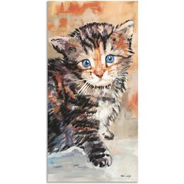 Wandbild Artland "Katze", beige (farbe bild(er): naturfarben), B:20cm H:40cm, Bilder, f&uuml;r Innen- und Au&szlig;enbereich geeignet, Outdoorbild