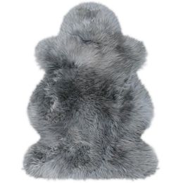 Fellteppich Heitmann Felle, B:73cm H:70mm L:110cmgrau, Lammfell, Teppiche, "Lammfell farbig - Premium Qualität", echtes Austral. Lammfell, besonders