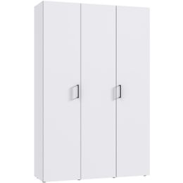 Kleiderschrank wimex "Mugano,in 3 Breiten, 2 Tiefen, viele Farben, Made in Germany", schwarz (wei&szlig;, griffe schwarz), Schr&auml;nke, Wei&szlig;, B/H/T: 120cm x 185cm x 40cm, Ohne Spiegel, Basic, Holzwerkstoff, Kleiderschrank, mit kurzen Griffen aus Metall, B:120cm H:185cm T:40cm