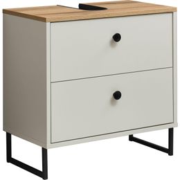 Waschbeckenunterschrank BASIC BY BALCULINA "Linea", kaschmir, evoke eiche, B:60cm H:60cm T:35cm, Holzwerkstoff, Schr&auml;nke, Waschbeckenunterschrank, Breite 60cm, U-Profil F&uuml;&szlig;e, Unterflurauszug