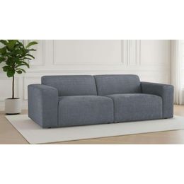 3-Sitzer OTTO HOME "Koa, 228 cm, Modulsofa in Cord, Chenille, Struktur, Webstoff", dunkelgrau, B:228cm H:88cm T:98cm, 100% Polyester, Sofas, Designsofa, weicher Lounge-Sitzkomfort, Welleunterfederung, bodentief