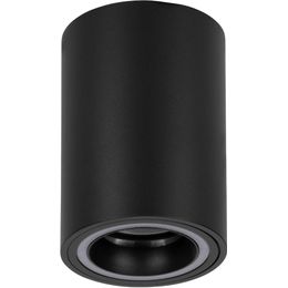 Eglo Aufbauleuchte "Carosso-Z Deckenlampe, ZigBee, App und Sprachsteuerung, dimmbar, Metal", schwarz, 1, &Oslash; 8cm H: 12cm, 1 Stk., Leuchten, Aufbauleuchte - H12 x &Oslash;8 cm - schwarz - 1X4,9W inkl.