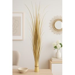 Kunstpflanze I.GE.A. "Grasb&uuml;ndel", gold, B:30cm H:120cm L:30cm, Kunststoff, Kunstpflanzen, Kunstpflanze, Grasarrangement K&uuml;nstlich Gras Busch Dekogras Kunstgras Dekopflanze