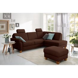 Ecksofa Home Affaire "Borkum L-Form, B: 249 cm - OTTO. Verl&auml;ssliche Qualit&auml;t.", braun (schoko), B:249cm H:87cm T:189cm, Struktur (100% Polyester);Luxus-Microfaser ALTARA NUBUCK (100% Polyester);MELROSE (100% Polyester);Luxus-Microfaser Toro (100% Polyester), Sofas, Ecksofa, optional Bettfunktion, Federkern, Topseller