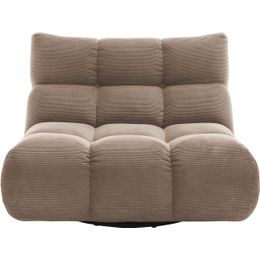1,5-Sitzer Home Affaire, B:112cm H:85cm T:108cmtaupe, 95% Polyester, 5% Nylon, Sofas, "Cozy Bubble, 360 drehbarer Sessel, Breite 107cm", mit