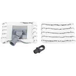 Bodenwischer-Set Maximex "Profi", silberfarben, B:16cm L:133cm, Stahl, Reinigungs-Sets, Bad- und Fliesenwischer mit Teleskopstiel, 2 Bez&uuml;ge, 360 Knickgelenk