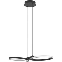 Eglo H&auml;ngeleuchte "Serpins H&auml;ngelampe, Pendellampe, Metall und Kunststoff, Esszimmerlampe", schwarz, 1, H: 110cm, 1 Stk., Leuchten, H&auml;ngeleuchte - L66 x B30 x H110 cm - schwarz - 21W inkl., H&auml;ngeleuchte
