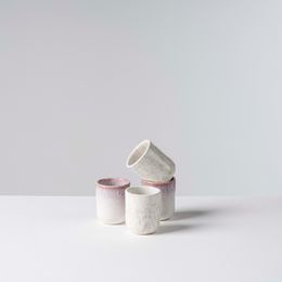 Espressotasse GIPFELST&Uuml;CK "Tassen-Set Alpenwiese", creme, beere, B:5cm H:6cm &Oslash;:5cm, Steinzeug, Trinkgef&auml;&szlig;e, Espressotasse, jedes Teil ein Unikat, 4-teilig