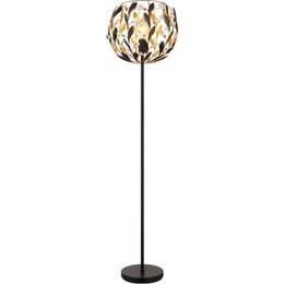Globo LIGHTING Stehlampe "MIKA", schwarz matt, &Oslash; 40cm H: 157cm, 1 Stk., Leuchten, Stehlampe Wohnzimmer Schlafzimmer Flur Design-Leuchte, Stehlampe