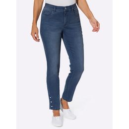 Bequeme Jeans Classic Basics, Damen, Gr. 48, Normalgr&ouml;&szlig;en, blau (blau, stone, washed), 81% Baumwolle, 17% Polyester, 2% Elasthan, unifarben, lang, Jeans