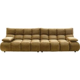 4-Sitzer Home Affaire, B:290cm H:85cm T:108cmmessing, Sofas, "Cozy Bubble, mit klappbaren Armlehnen, Breite 290cm", mit eleganter Steppung,