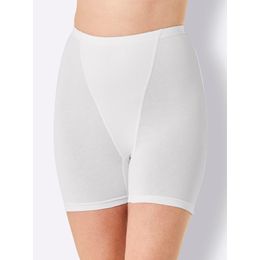 w&auml;schepur Lange Unterhose W&Auml;SCHEPUR, Damen, Gr. 42, 2 Stk., wei&szlig;, 95% Baumwolle, 5% Elasthan, Satin:10% Elasthan, 90% Polyester, Unterhosen Lange Unterhose