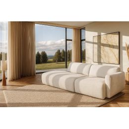 2-Sitzer Home Affaire "Myrland Kompaktsofa", beige (cream), B:263cm H:72cm T:102cm, 100% PES, Sofas, Breite 263 cm, Chenille, Easy Clean Stoff, mit Kaltschaum