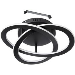 Eglo LED Deckenleuchte "ROLIMARE Deckenlampe - Alu - LED - 35W - IP20", schwarz, 1, H: 13cm, 1 Stk., Leuchten, Wohnzimmerlampe, K&uuml;chenlampe, Flurlampe, L42 x B40 x H13 cm, LED Deckenleuchte