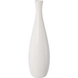 CREATIV HOME Dekovase "Vase", B/H/T: 40cm &Oslash; 11,5cmwei&szlig;, Vasen, im formsch&ouml;nen Design