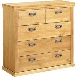 Schubkastenkommode OTTO HOME "Madrid", beige (gelaugt, geölt), B:90cm H:79cm T:37cm, Sideboards, aus massiver Kiefer mit 5 Schubladen, 90cm breit