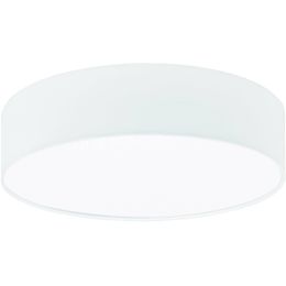 Eglo LED Deckenleuchte "Deckenlampe Anadia, Lampe aus Stoff, &Oslash;38cm, Textilschirm", wei&szlig;, 1, &Oslash; 38cm, 1 Stk., Leuchten, Stahl und Textil, Wohnzimmerlampe, Schlafzimmerlampe, Stoffschirm, LED Deckenleuchte